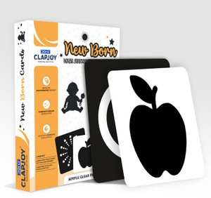 Clapjoy Black & White 20 Flash Cards for New Born Babies of Age 0-6 ...