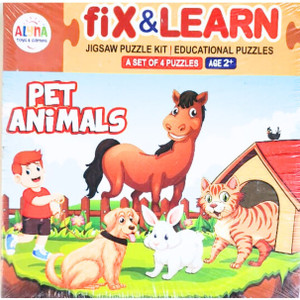 nino's Fix & clean pet animals, a set of 4 jigsaw puzzles for early ...