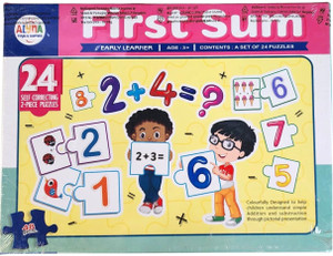 nino's Alyna First sum puzzles 24 self correcting 2 piece puzzles for ...