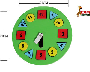 giraffe play store Tick Tock Tots Interactive Time Teaching Clock for Kids Educational Toy Price ...