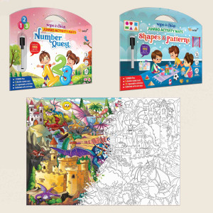 GO WOO NUMBER QUEST, SHAPES AND PATTERNS ACTIVITY MATS,GIANT DRAGON ...