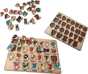 Todfod Big Size Interactive Alphabet Wooden Puzzle Education Kids Toy ...