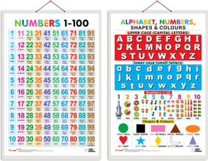 Gift Pack Of 2 Numbers 1-100 And Alphabet, Numbers, Shapes & Colours ...