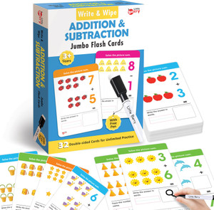 Little Berry ADDITION & SUBTRACTION Write & Wipe Math Flashcards (With ...