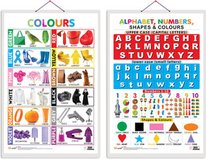 GO WOO Pack of 2 Colours and Alphabet, Numbers, Shapes & Colours ...