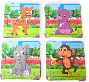 Scholar Minds Wooden Educational Learning Animal Puzzle Board Game for ...
