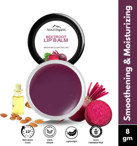Aravi Organic Beetroot Lip Balm With Beetroots,Shea Cocoa Butter - For Dry & Chapped Lips ...
