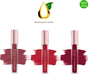 INFINIA Matte Lipstick,100% Veg,With Shea Butter, Anti-Oxidants & Vitamin E, Waterproof - Price ...