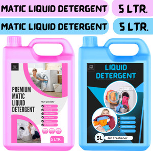 BLISS & BLUSH Washing Machine Liquid Detergent 10L With Rose Power Multi-Fragrance Liquid ...