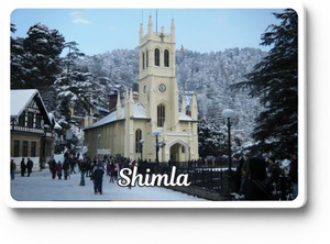 Gifteeng Shimla Acrylic Fridge Magnet 3x2 Inches, 3mm Thick, Hill ...
