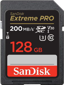 SanDisk SDSDXXD-128G-GN4IN Extreme PRO 128 GB SDXC UHS-I Card UHS Class 1 200 MB/s Memory Card ...