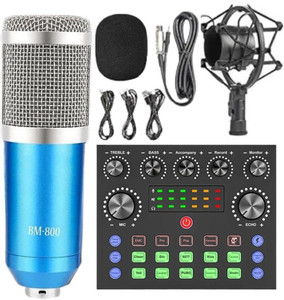 Urban Infotech BM800 Condenser Microphone with V8S sound Mixer Professional Broadcasting Studio ...