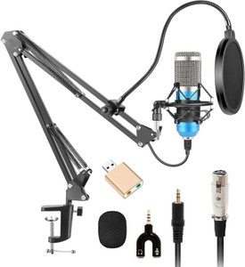 TechBlaze BM800 Condenser Mic Studio Microphone Kit for Voice Recording ,Gaming Mike Set For ...