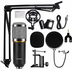 SOUVENIR BM800 Professional Broadcasting Studio Recording Condenser Microphone Home Studio Mic ...
