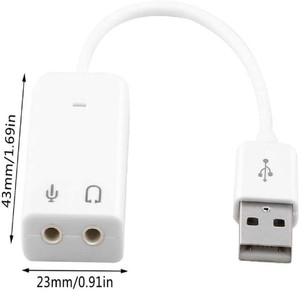 lookat Microphone Jack Converter 7.1 Channel External Stereo Sound Card USB Price in India - Buy ...