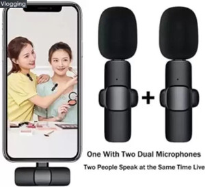 Bydye S38 Plus K9 Dual Collar Mic IOS/Android Type C Mic Black(pack of 1) Microphone - Bydye ...