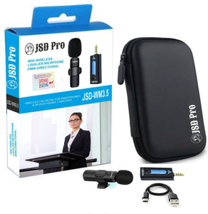 JSD PRO JSD-WM3.5HC -60ft Range- With3.5MM Connector Smartphone, Dslr & PC Mini Wireless ...