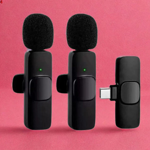 Stybits A358 K9 Dual Mic wireless Support Android Type C Devices vlogging Microphone Microphone ...