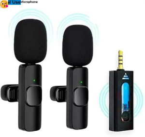 Bydye K1332 Pro K35 Dual Collar Mic IOS/Android Type C Mic Black(pack of 1) Microphone - Bydye ...