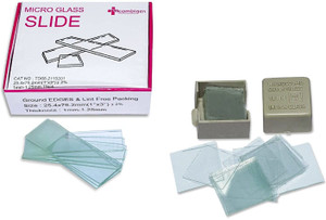 Clear & Sure Frosted Microscope Glass Slide Pack of 50 and Microscope Cover Slips Pack of 100 ...