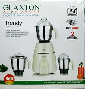 GLAXTON 750W 750 W Mixer Grinder Price in India - Buy GLAXTON 750W 750 W Mixer Grinder Online at ...