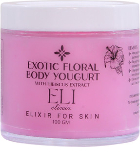 Eli Elixir Exotic Floral Body Yogurt, Hibiscus Extract,Shea Butter,non sticky,Lightweight ...