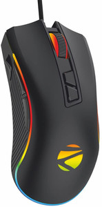 ZEB Tempest Plus 8-Button with Rapid Fire Key 6400 DPI Wired Ambidextrous Optical Gaming Mouse ...