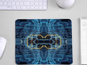InkWynk circuit Printed Medium Size Rubber Base Office Non Slip Base Mousepad - InkWynk ...