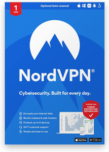 Signal 10 NordVPN Internet Privacy & Security Software 1-Year VPN Subscription | 6 Devices | Mac ...