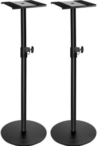 Softline Pro SP 801 HR Heavy Duty Studio Monitor Stand with Round Base (Set of 2) Non-Folding ...