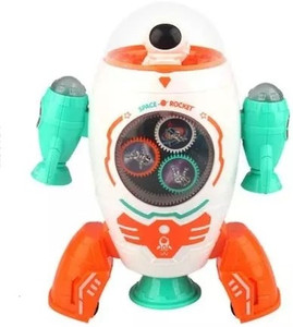 TUSHIKA Space Rocket Explore Universe 2 Speed Switch Dance with Gear Rotation Musical - Space ...