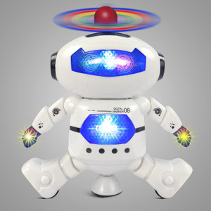 viksid 360-Degree Rotating Robot Space Dancer Humanoid Robot Toy With Music Light - 360-Degree ...
