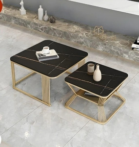 Unique Arts Shoppee Heritage Designs Style: Chic and Functional Metal Square Nesting Tables ...