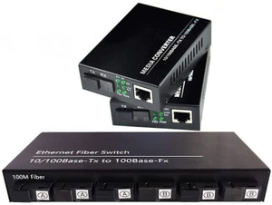 RAMEX SFP Media Converter 10/100/1000Mbps with 1.25G DDM LC Modules 20KM 1 Ports 1000 Mbps Smart ...