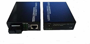 HANUTECH 10/100/1000 Mbps Ethernet to Fiber Optic Single Mode Single Fiber Gigabit Media ...