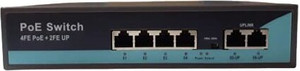 RAMEX 4-Port PoE, 10/100Mbps, 2 Uplinks, 65W, Realtek, Metal Shielded 4 Ports 100 Mbps Unmanaged ...