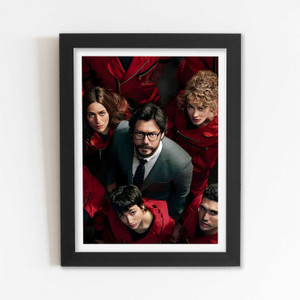 Money-Heist Framed Poster (13x10 Inch) P-43 Paper Print - TV Series ...