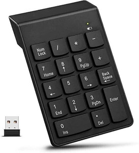 MESHIV Mini Portable Numeric keypad with 18 Keys for Laptop Notebook Desktop Macbook Wireless ...