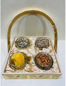 VSD Diwali Gift Dry Fruits Gift 4 Jar Mayur Tray Combo Assorted Nuts Price in India - Buy VSD ...