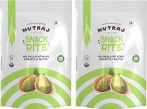 Nutraj Snackrite No Shell Pistachio Kernels 200g (100g x 2), California Roasted Salted ...