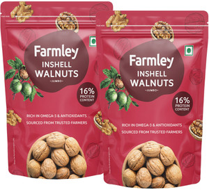 Farmley Premium Jumbo Inshell Walnuts (Akhrot) 1 kg Price in India - Buy Farmley Premium Jumbo ...