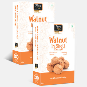 MEVABITE Premium Natural Chilean Walnut With Shell (Akhrot) - 1Kg | Dry Fruits Value Pack ...
