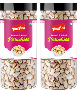 YUM YUM Premium Roasted & Salted Pista 500g ( Pack of 2 - 250g Each) Pistachios Price in India ...
