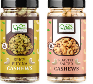 vedic Wellness Pudina Cashews And Roasted Salted Cashews Each 250gm Cashews Price in India - Buy ...