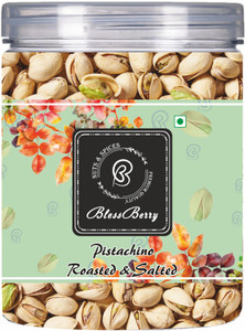 BLESSBERRY Premium California Roasted & Salted Pistachios 250 g| Pista Dry Fruit Pistachios ...