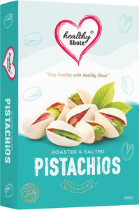 HEALTHY SHOTZ Premium Californian Roasted & Salted Pistachios 1kg vacuum packed Dry Fruit ...