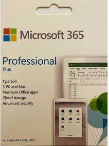 MICROSOFT Office 365 Professional Plus For 5 Users/PC For Windows/MAC (Lifetime Validity ...