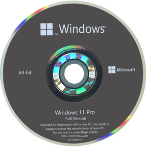 MICROSOFT Windows 11 Professional DVD Pack (1 PC/User, Lifetime Validity) OEM Version 64/32 Bit ...