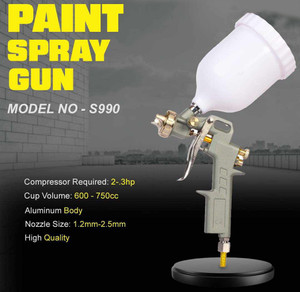 Air-ga S990 1.5mm HVLP Gravity Feed Paint Spray Gun with Tool kits HVLP Sprayer Price in India ...