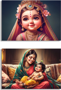 Anaadi Krishna Ji With Maa Yashoda & Radha Rani Photo Poster for Home ...